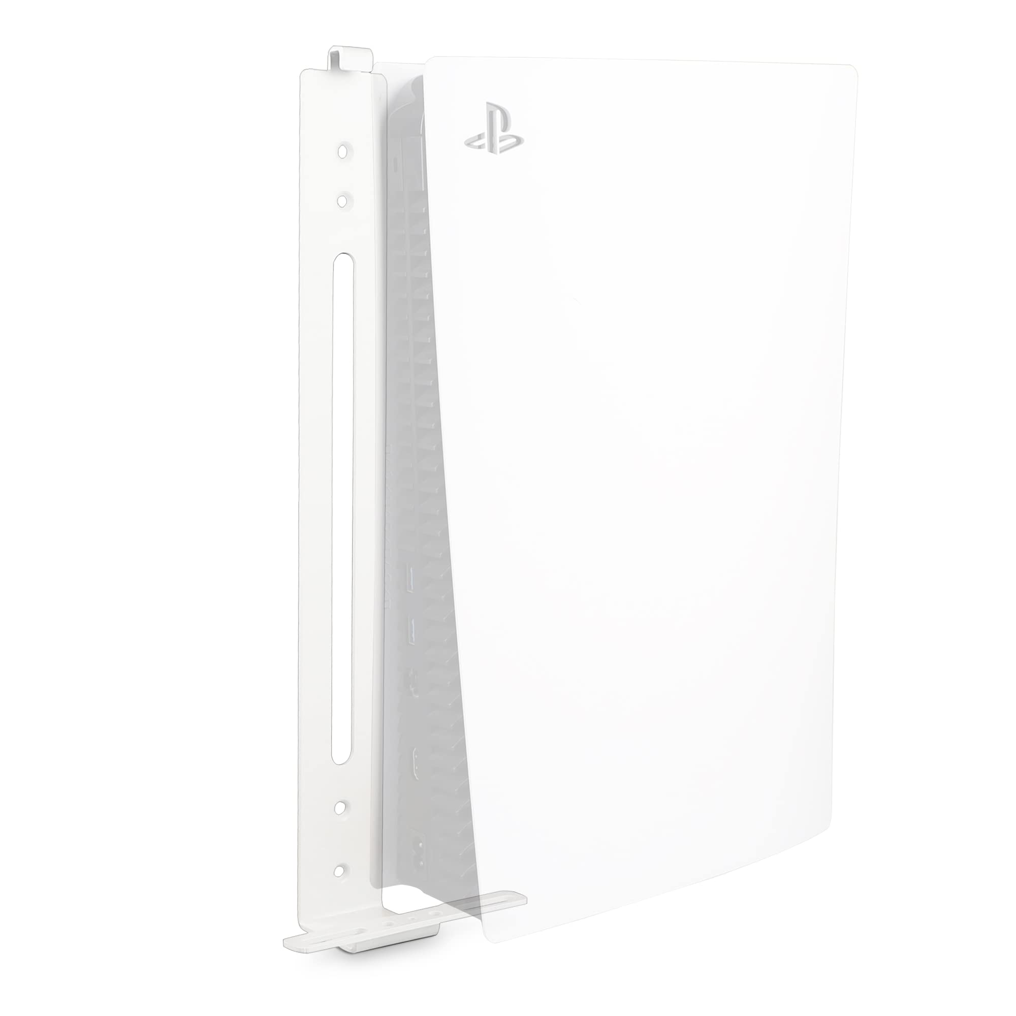 Xahpower Wall Mount for PS5, Steel Wall Mount for Playstation 5 Disc and Digital Versions (White)