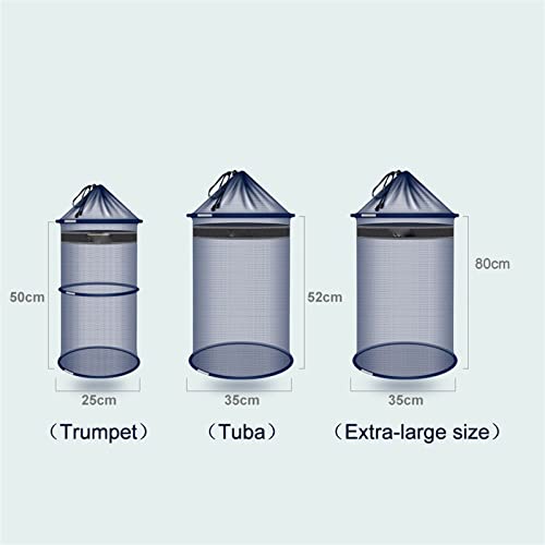 XIWALAI Portable Fishing Net with Small Mesh Bag Quick-Drying Fishing Trap Foldable Crayfish Carp Fishing Accessories Tool (Color : Small, Quantity : 1pc)