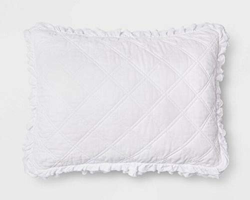 Threshold White Vintage Washed Ruffle Standard Sham