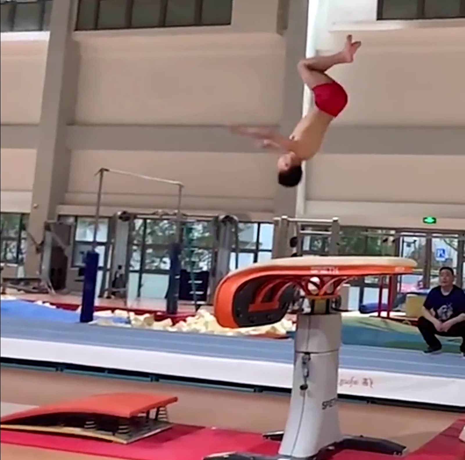 ZIMGOD Vault Gymnastics Springboard with 6 Springs, Heavy Duty Vault Spring Board, Beginning Gymnasts Sport Equipment for Vaulting/Training/Fitness