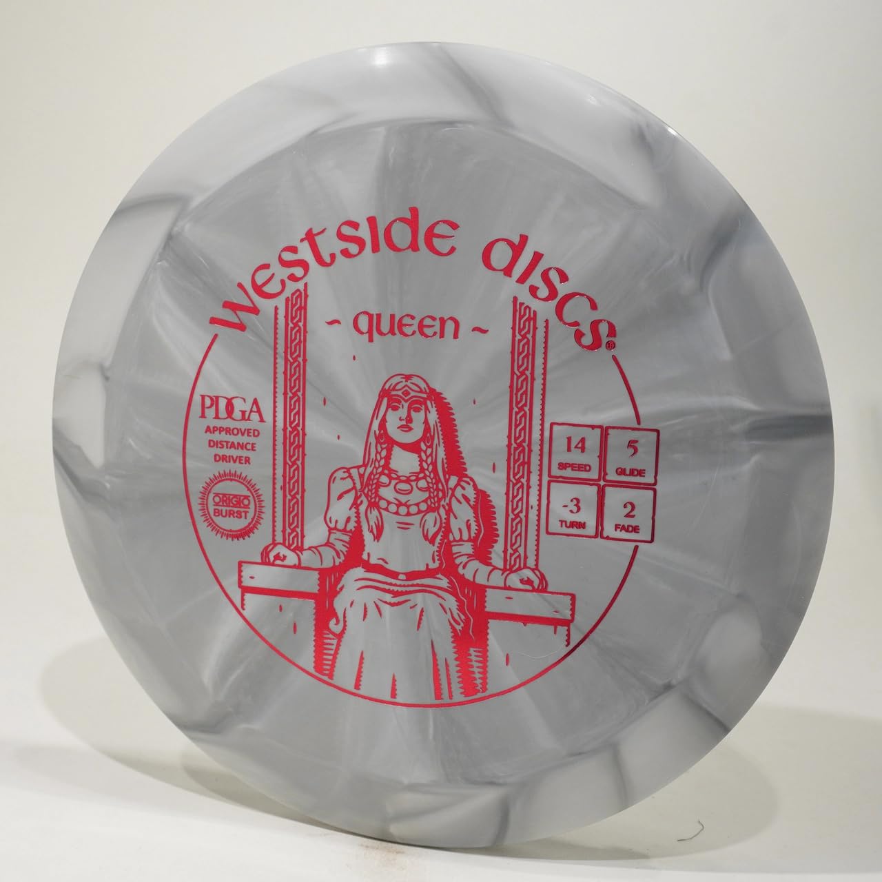 Westside Queen (Origio Burst) Distance Driver Golf Disc, Pick Color/Weight [Stamp & Exact Color May Vary] Gray 167-169 Grams