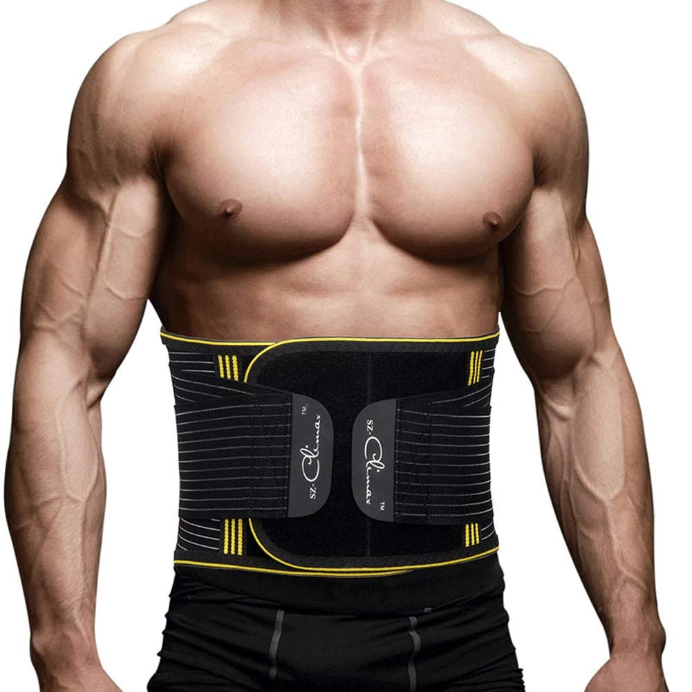 TANGIST Lumbar Support Belt Brace,Dual Adjustable Lower Back Support Belt for Exercise Sports & Work Pain Relief and Injury Prevention (Size : M)