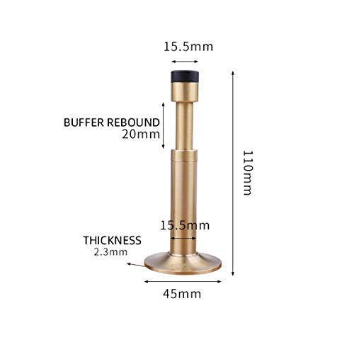 SJYDQ Copper Hydraulic Buffer Silent Door Stop, Floor Door Stop, Wall-Mounted Bumper, Non-Magnetic Door Bumper Hardware