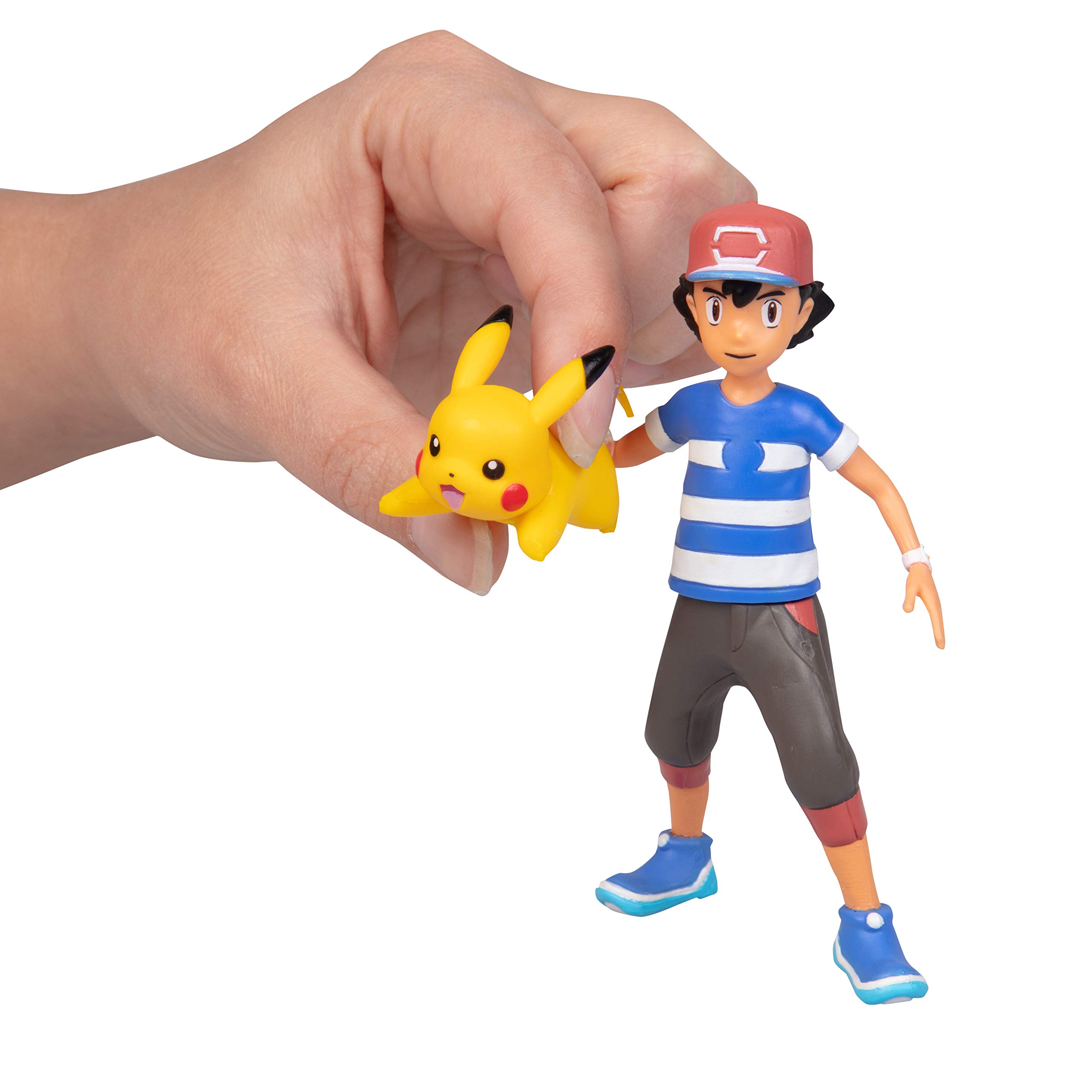 Pokémon Battle Figure Multi Pack Toy Set with Launching Action - Generation 1 - includes Ash, Pikachu, Eevee, Bulbasaur, Ditto & Zubat - 6 Pieces - Ages 4+