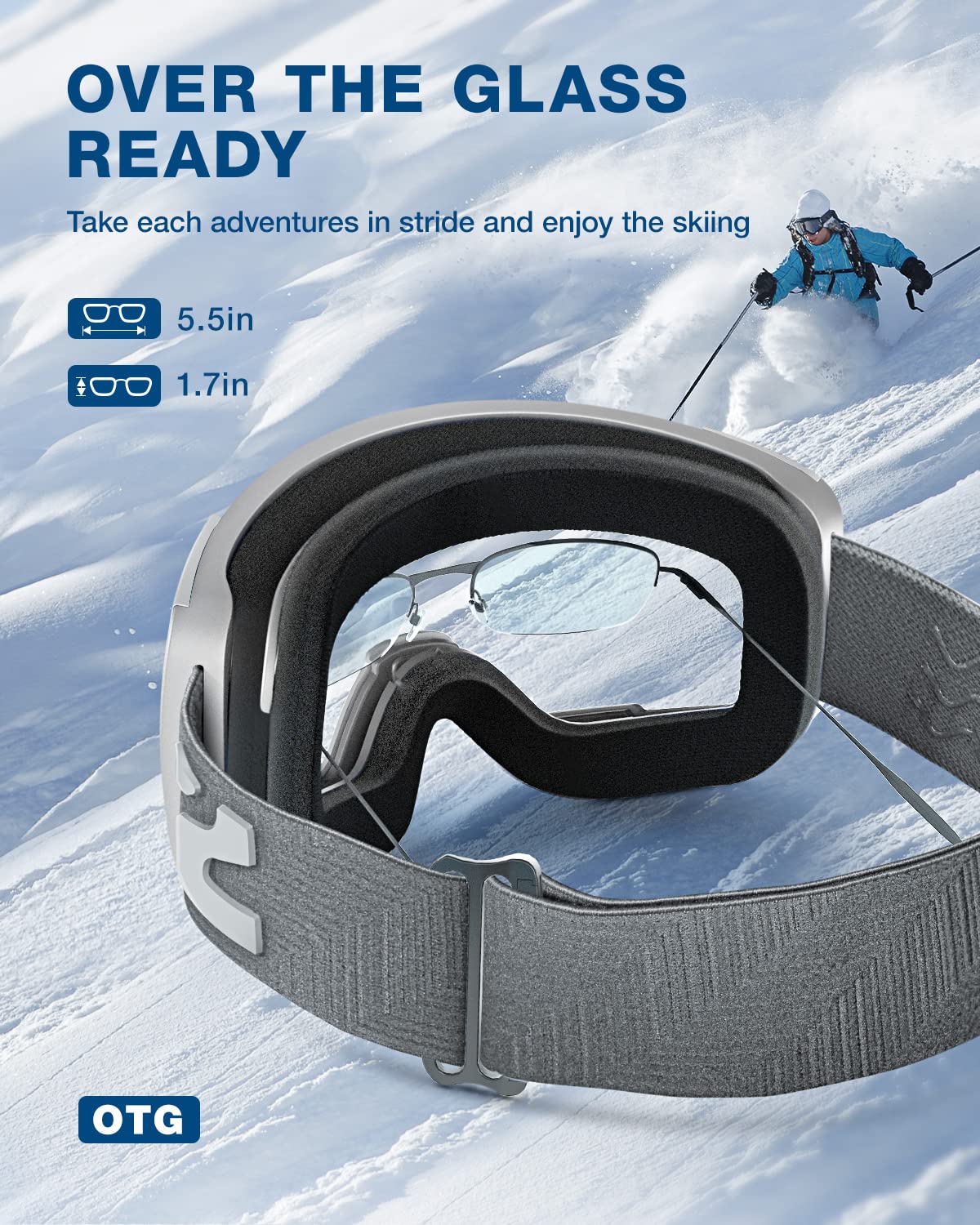 ZIONOR 15:51ZIONOR Lagopus Ski Goggles Z1 Zipon HD Lens Ski Goggles