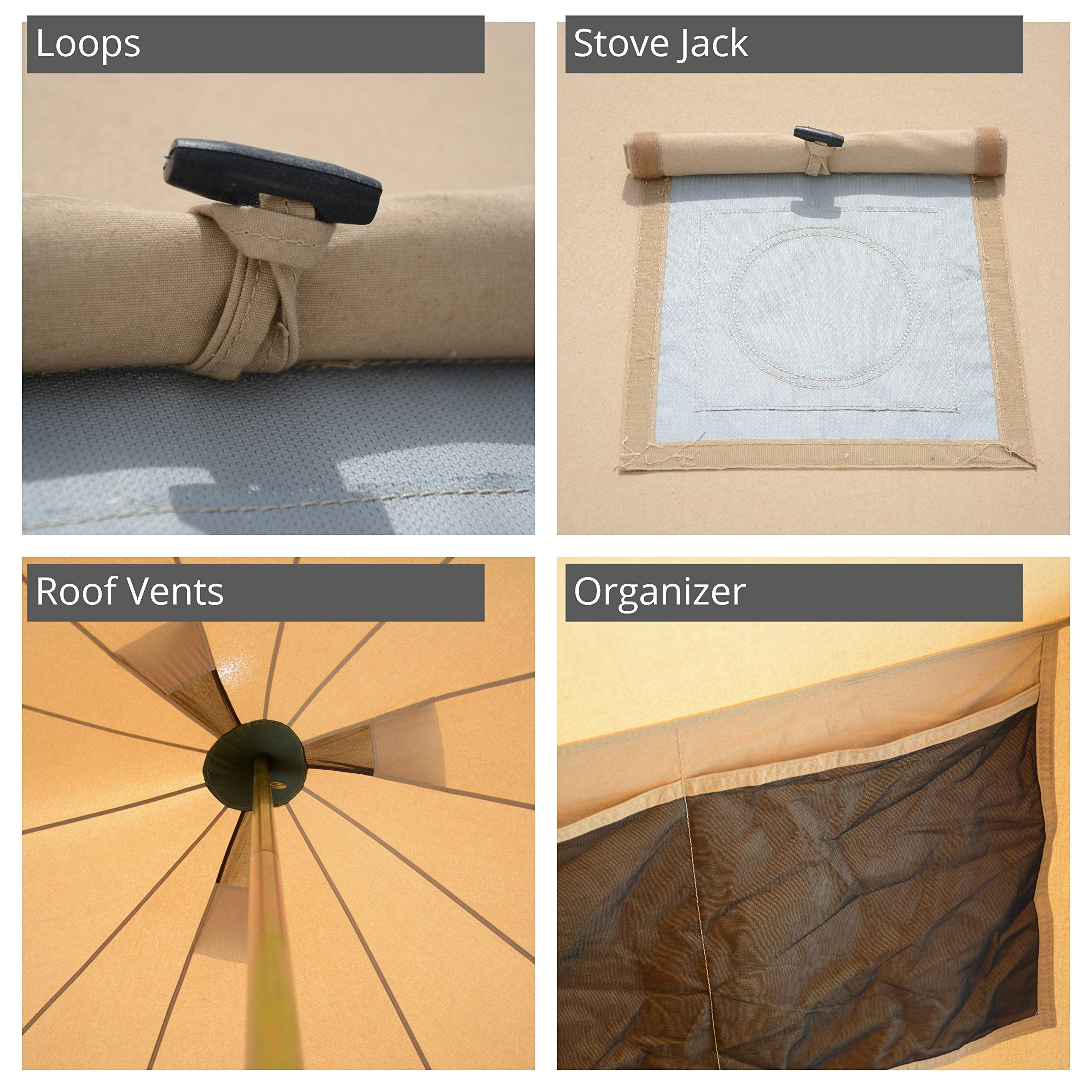 Regatta Bell Tent (Sandstone Beige, 10' (3M), Water Repellent)