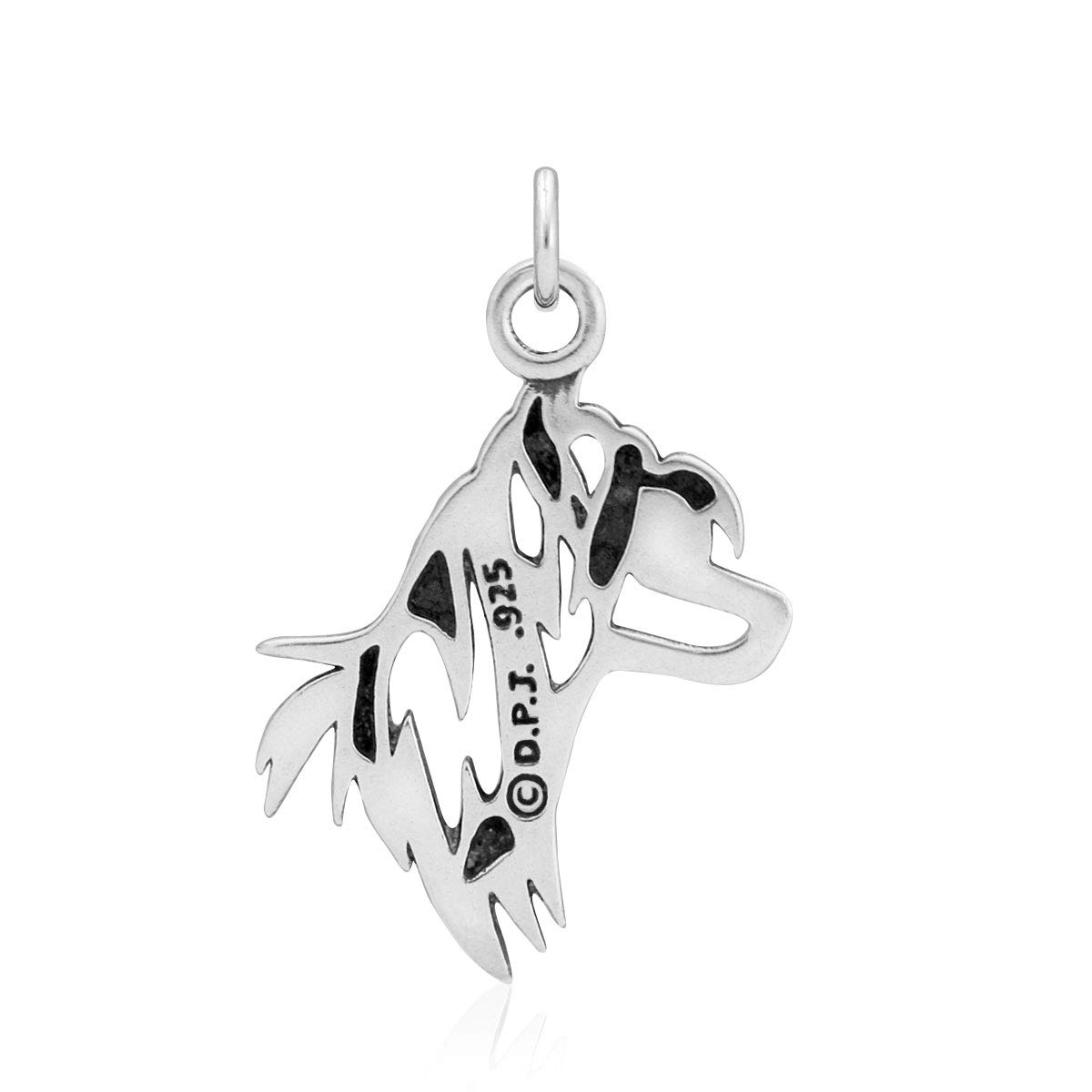 Sterling Silver Chinese Crested Pendant Only
