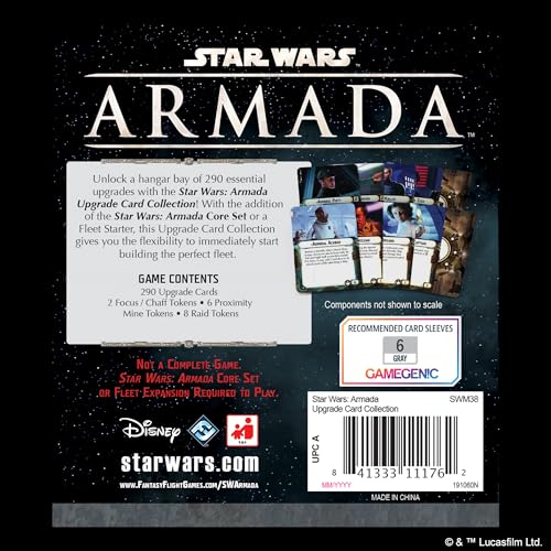 Star Wars: Armada UPGRADE CARD COLLECTION - 290 Essential Upgrades in Standard-Sized Format, Tabletop Miniatures Strategy Game, Ages 14+, 2 Players, 2 Hour Playtime, Made by Atomic Mass Games