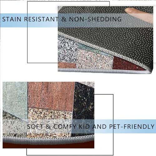 Round Chair Mat for Hard Floors Marble Chair Rugs Floor Protectors Abstract Luxury Art Office Home Floor Protector mat Chairmats 4 FT