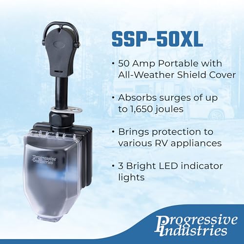 PROGRESSIVE INDUSTRIES SSP-50XL Surge Protector with Cover (50 Amp) (Renewed)