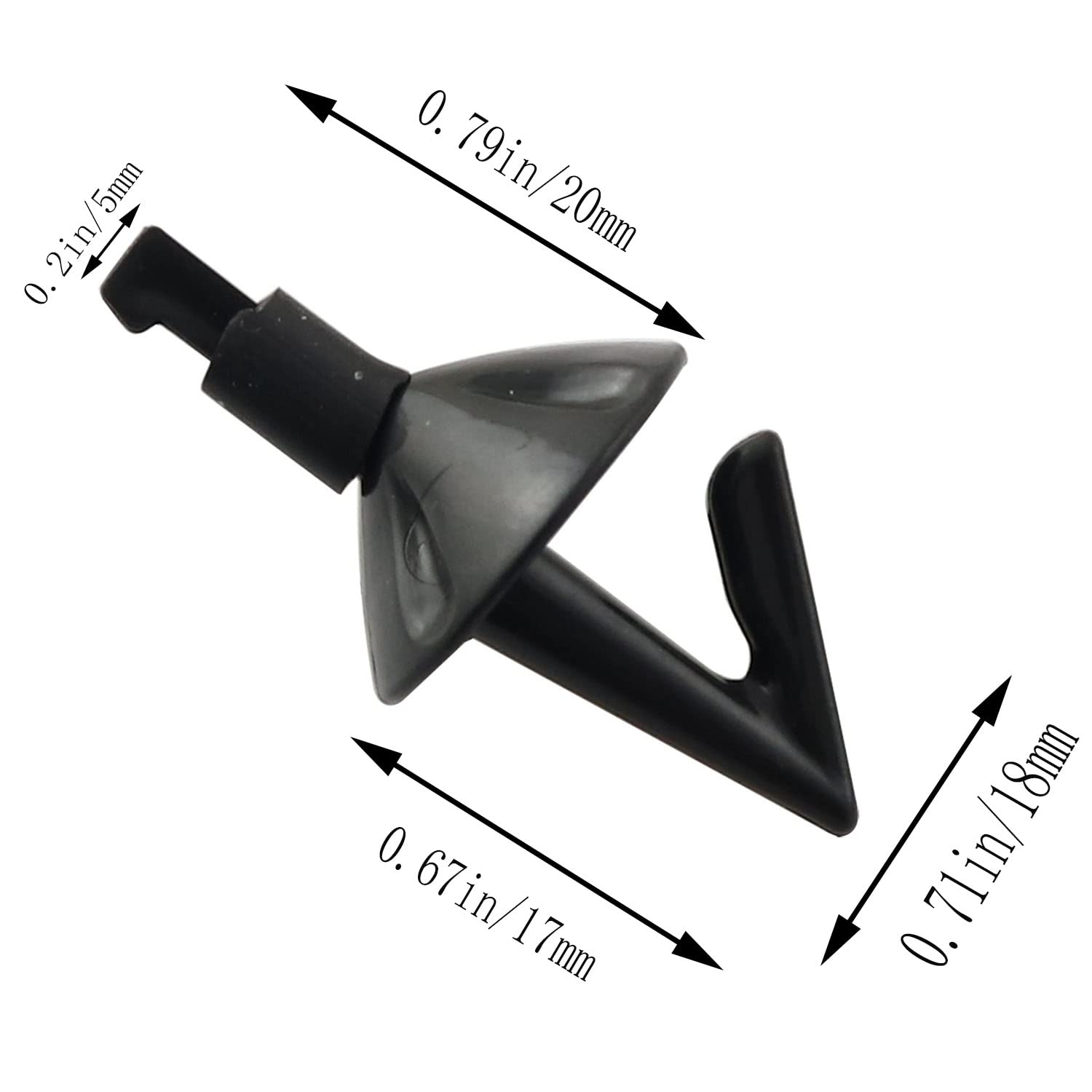 Youliang 10pcs Cone Shape Fishing Tackle 37x18mm Fishing Bait Clip Tool Accessory Simple Plastic Hook Remover