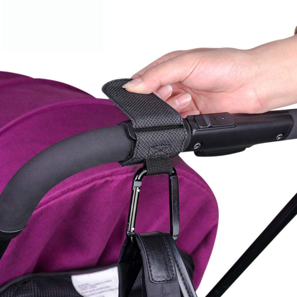 Stroller Hooks Clips for Diaper Bags,Non-Slip Durable Luggage Hook to Hang Your Shopping & Bags Safely on Your Buggy (2 Pack)