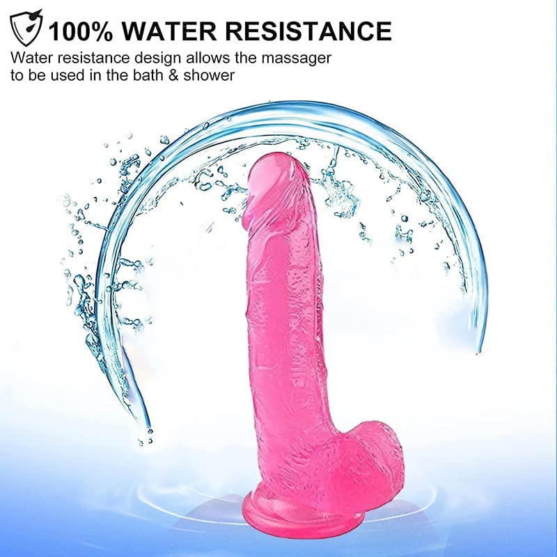 Realistic Dildo for Women Soft Anal Dildo 8.7 Inch with Balls Lifelike Fake Penis