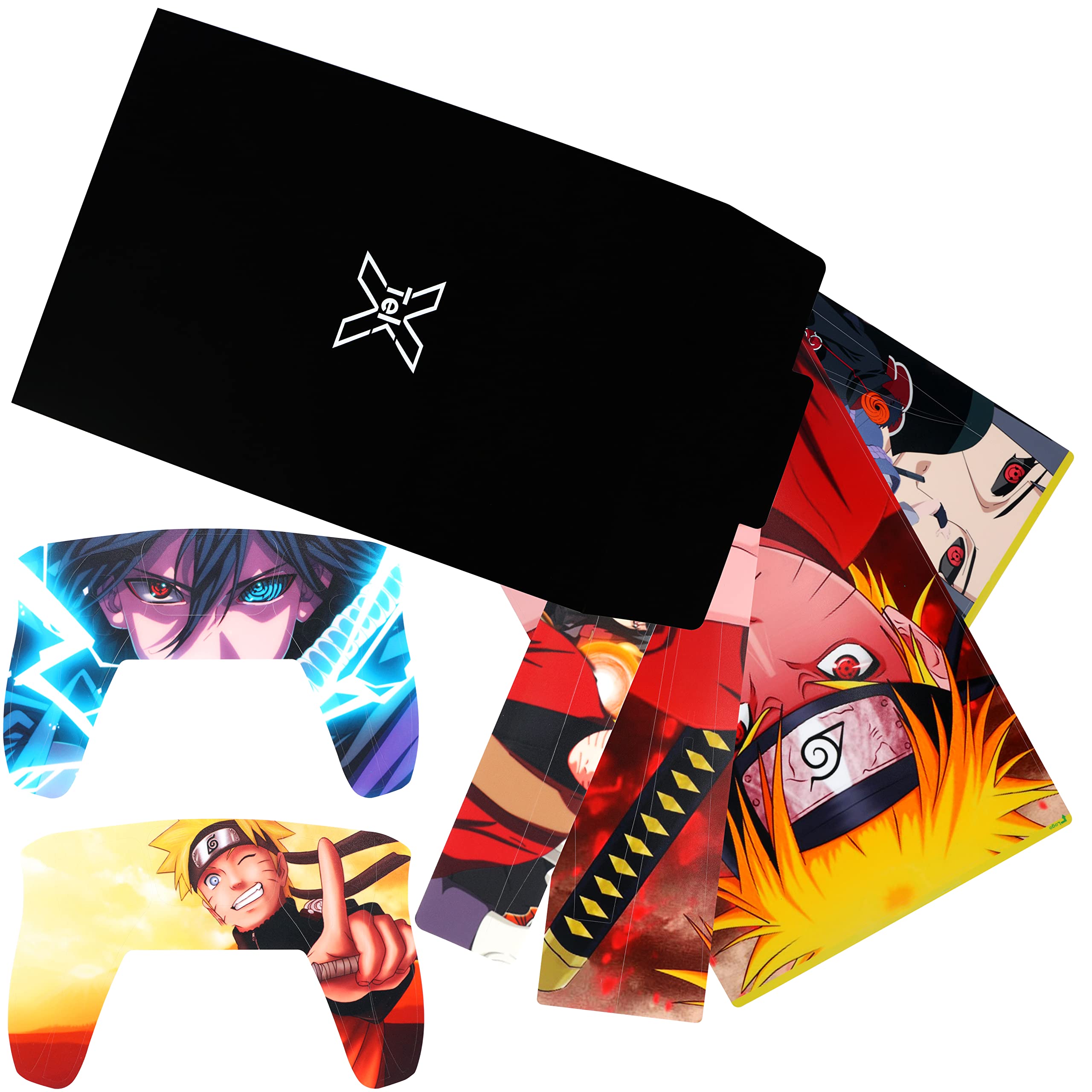 The Console Wrap Compatible with PS5 Console Skin and Controller Skins Set, Skin Wrap Decal Sticker Digital Edition, Anime Decal Kit