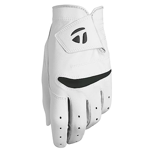 TaylorMade Men's Stratus Soft Golf Glove, White, Large