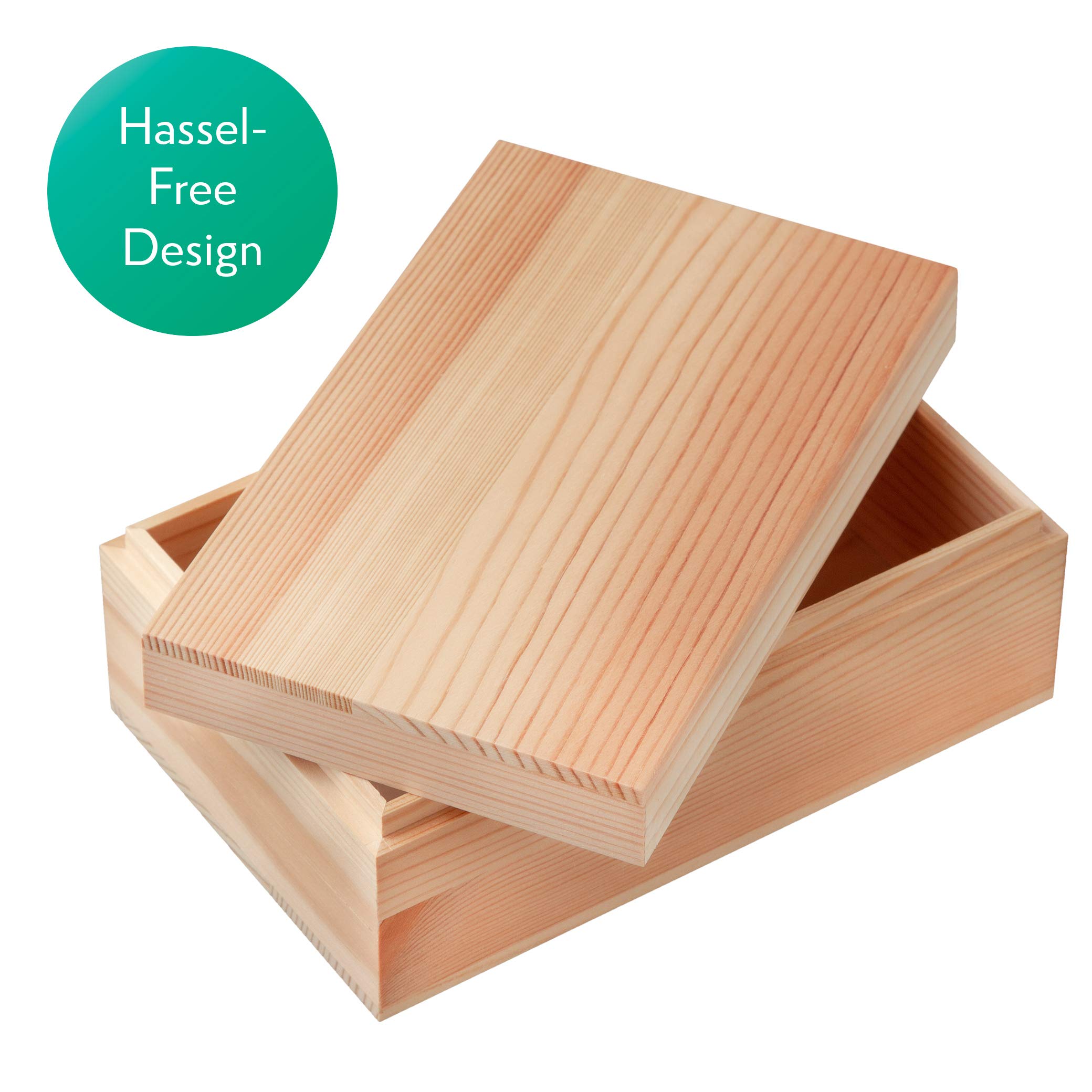 SteepLab Pine Wood stash Box with Rolling Tray β Handmade Small Solid Wood Storage Box β Great for Discreet Storage of Accessories (Edged Natural)