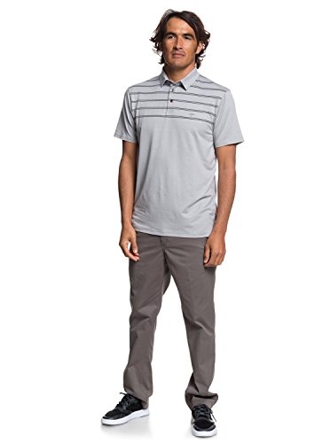 Quiksilver Men's River Explorer Polo TEE, Grey Marl, S