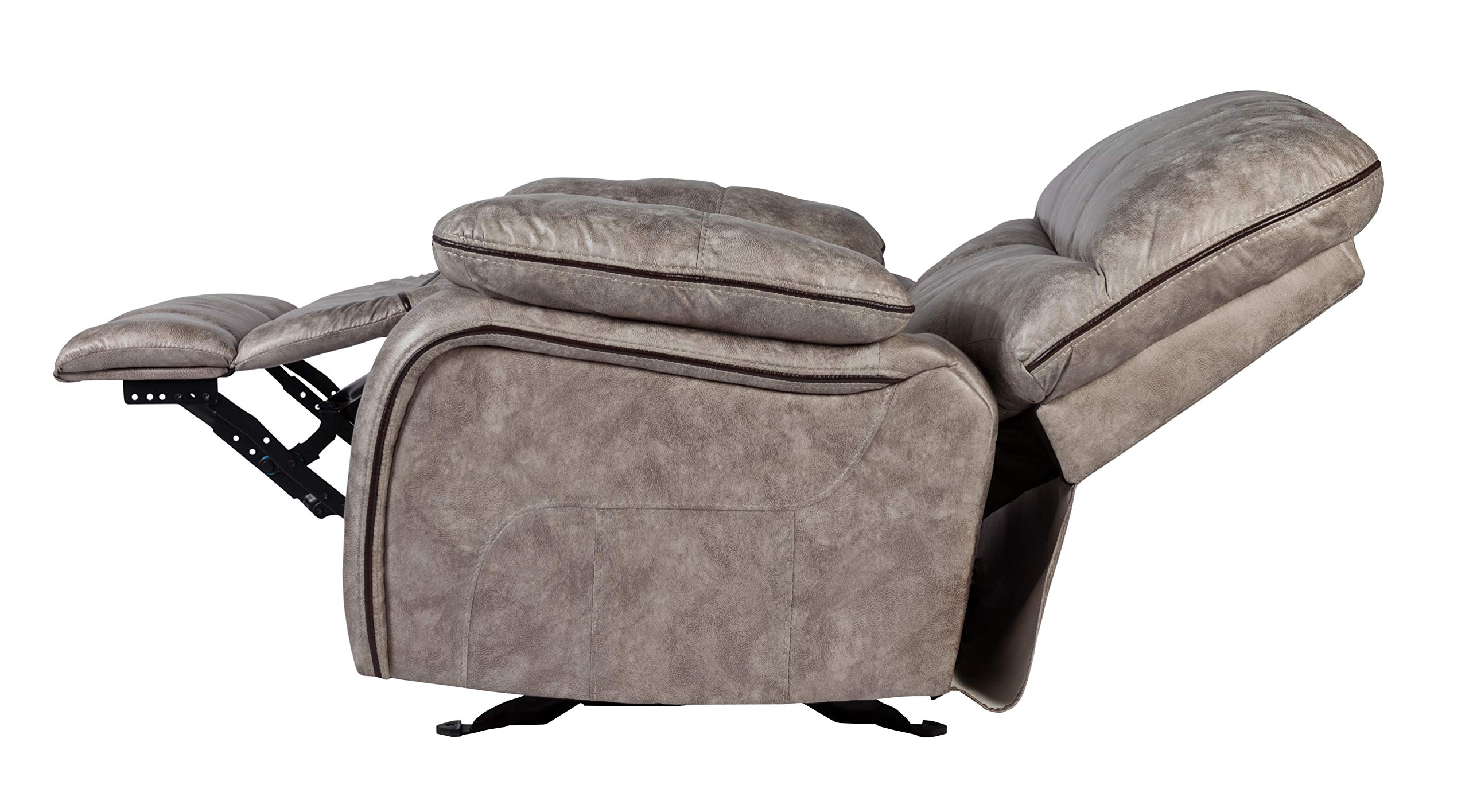Relaxzen Wesson Rocker Recliner with Massage and Heat, Gray