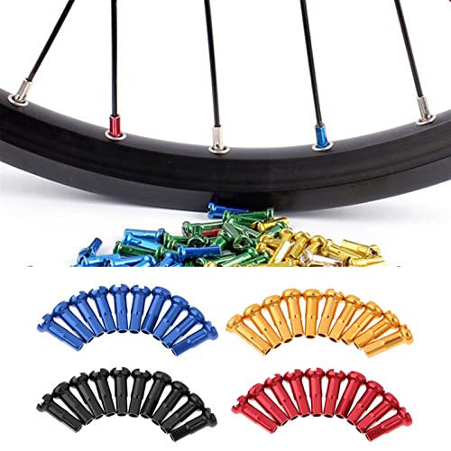 WICKYPRINCE Bike Spoke Nipples 10 Pack Spoke Nipples Ends for Mountain Road Bikes 14 G Spokes Protector Guards (Color : Yellow)
