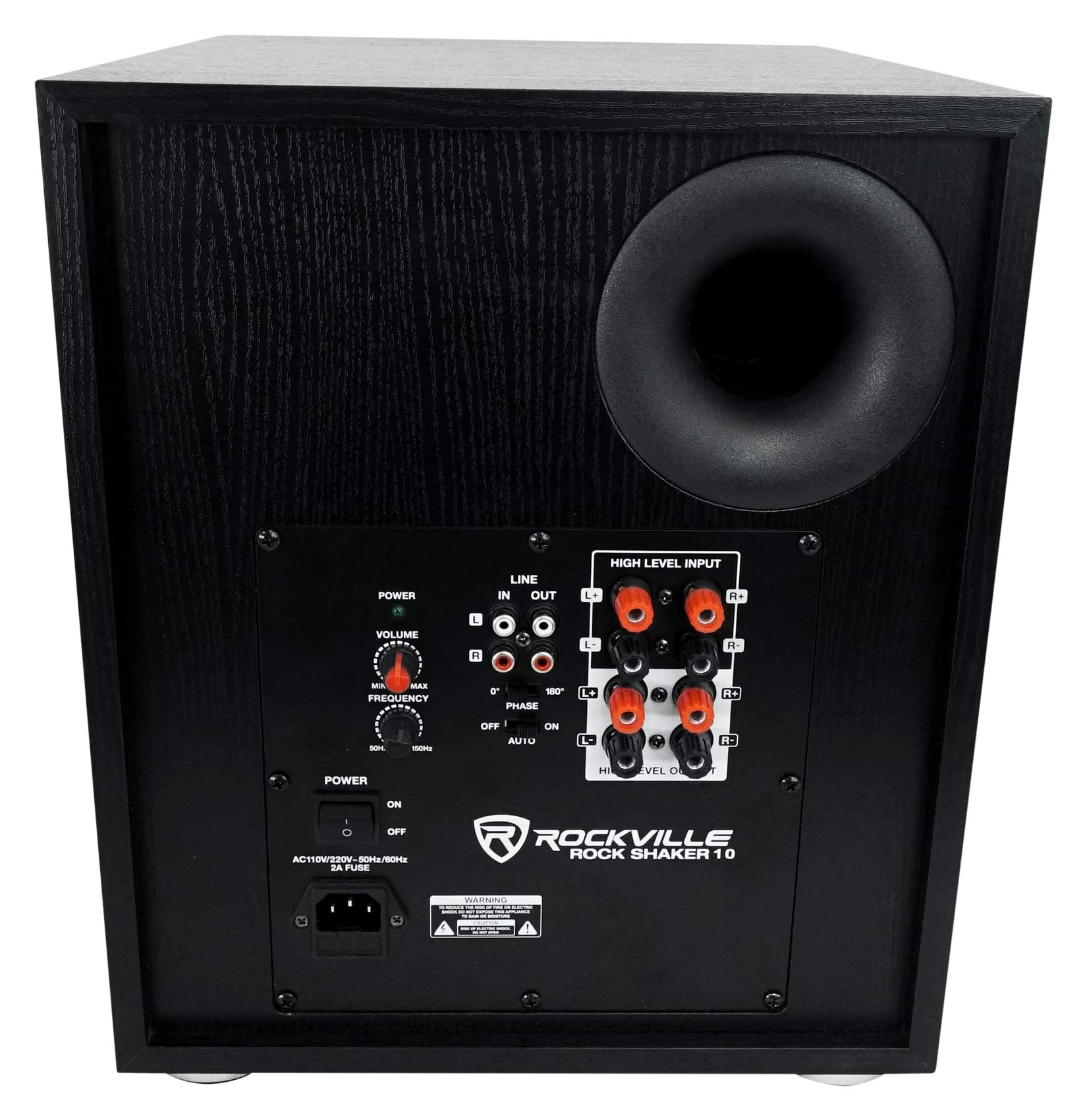 Rockville Rock Shaker 10" Inch Black 600w Powered Home Theater Subwoofer Sub