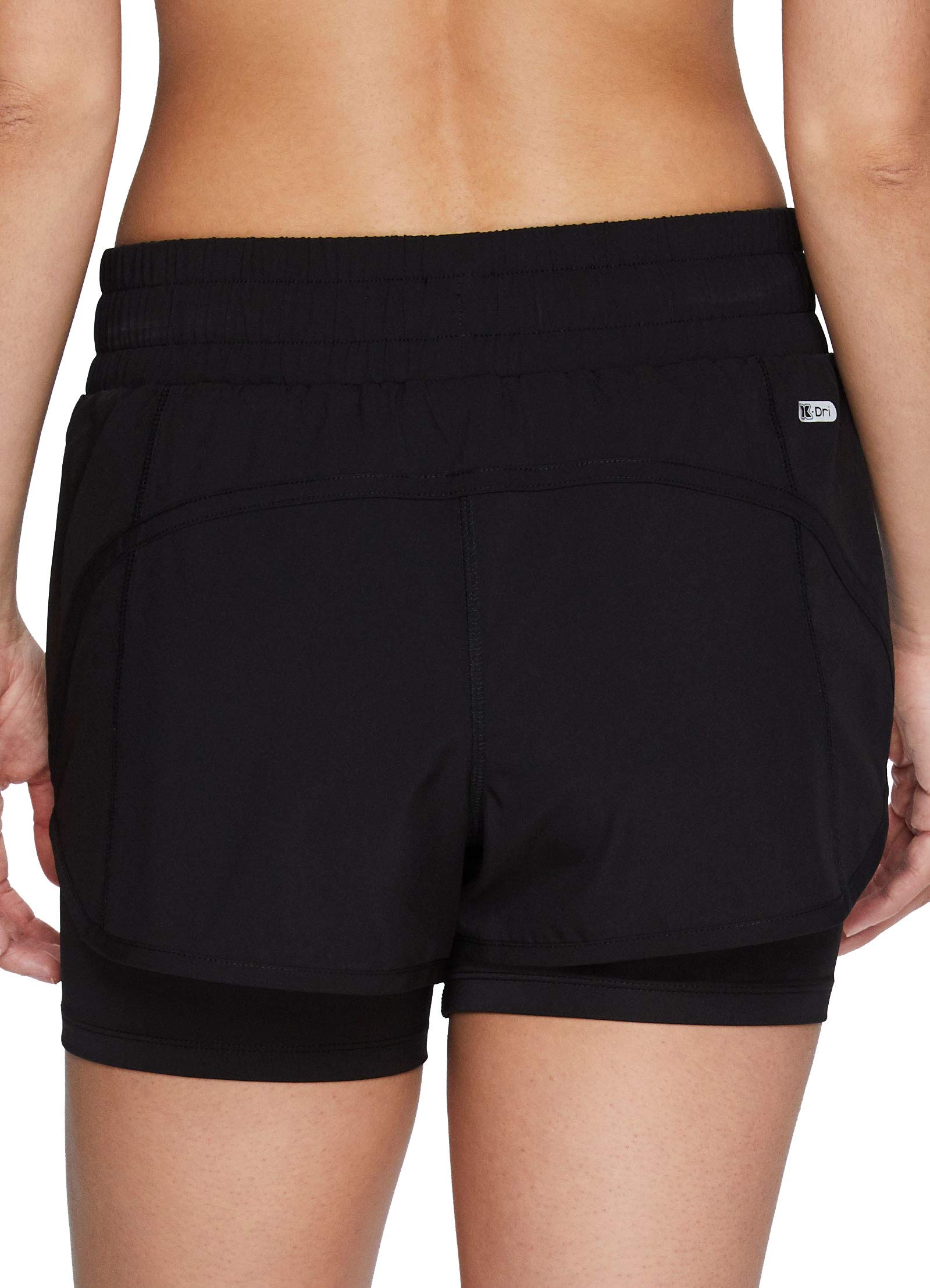 RBX Women's Running Shorts W/Attached Bike Short Black L