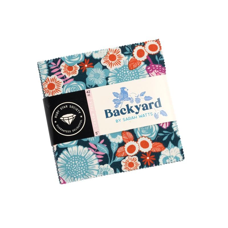 Ruby Star Society Backyard Charm Pack by Sarah Watts RS2084PP
