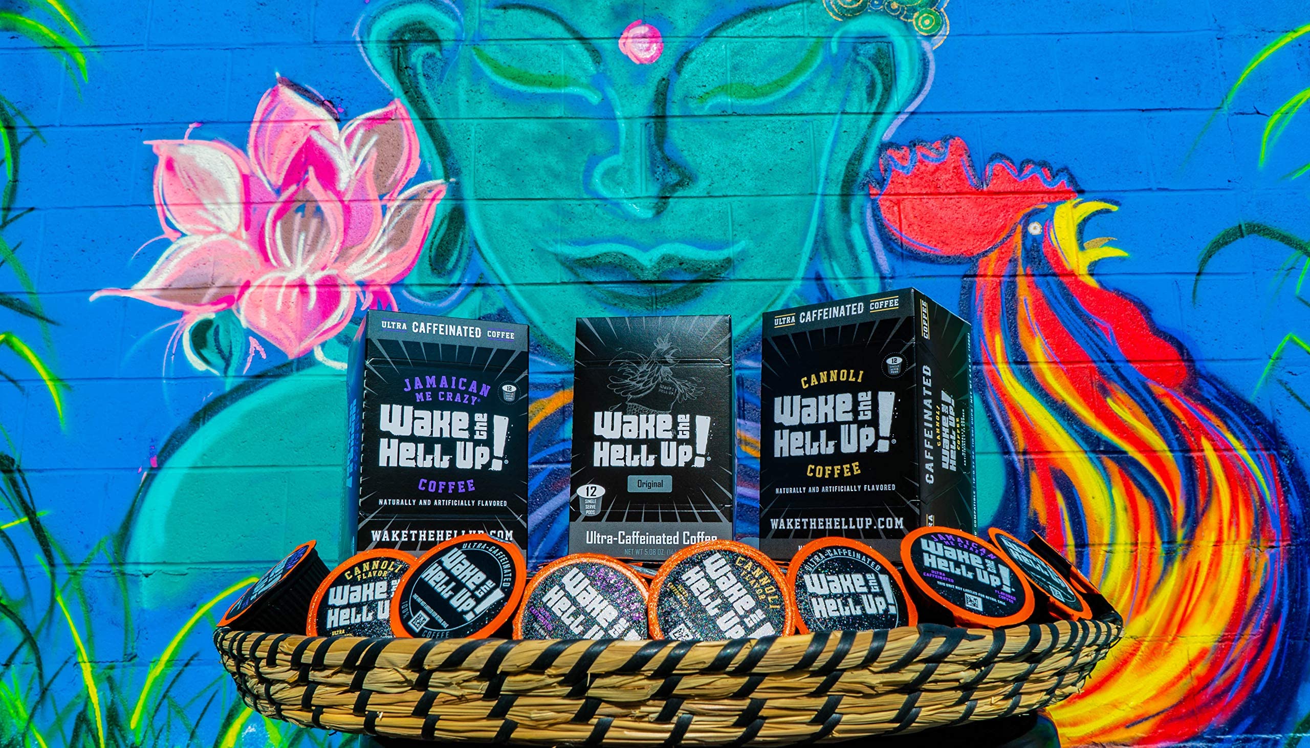 Wake The Hell Up!® Pistachio Flavored Single Serve Coffee Pods Of Ultra-Caffeinated Coffee For K-Cup Compatible Brewers | 12 Count, 2.0 Compatible Pods
