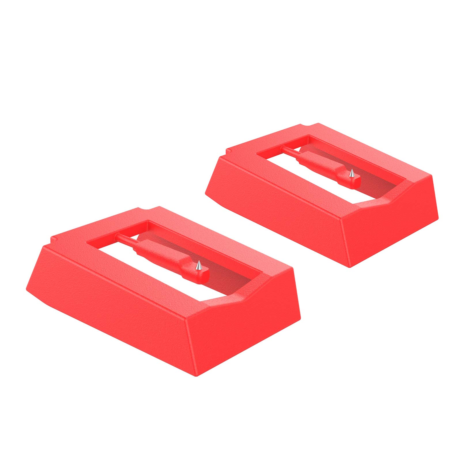 Rcm Record Player Needle, Red Ceramic Stylus Replacement for Turntable, LP, Phonograph(Pack of 2)