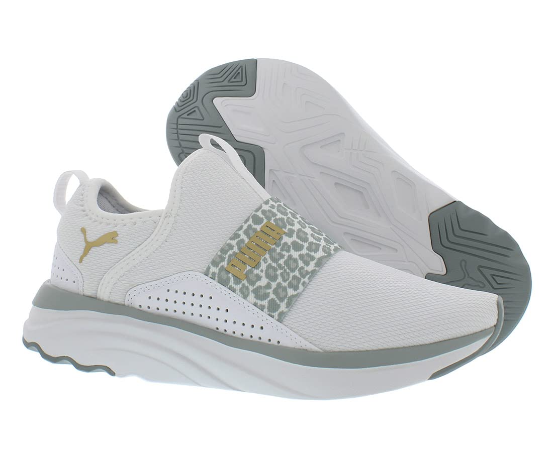 PUMA Softride Sophia Wild Lpro Womens Shoes Size 7, Color: White/Grey