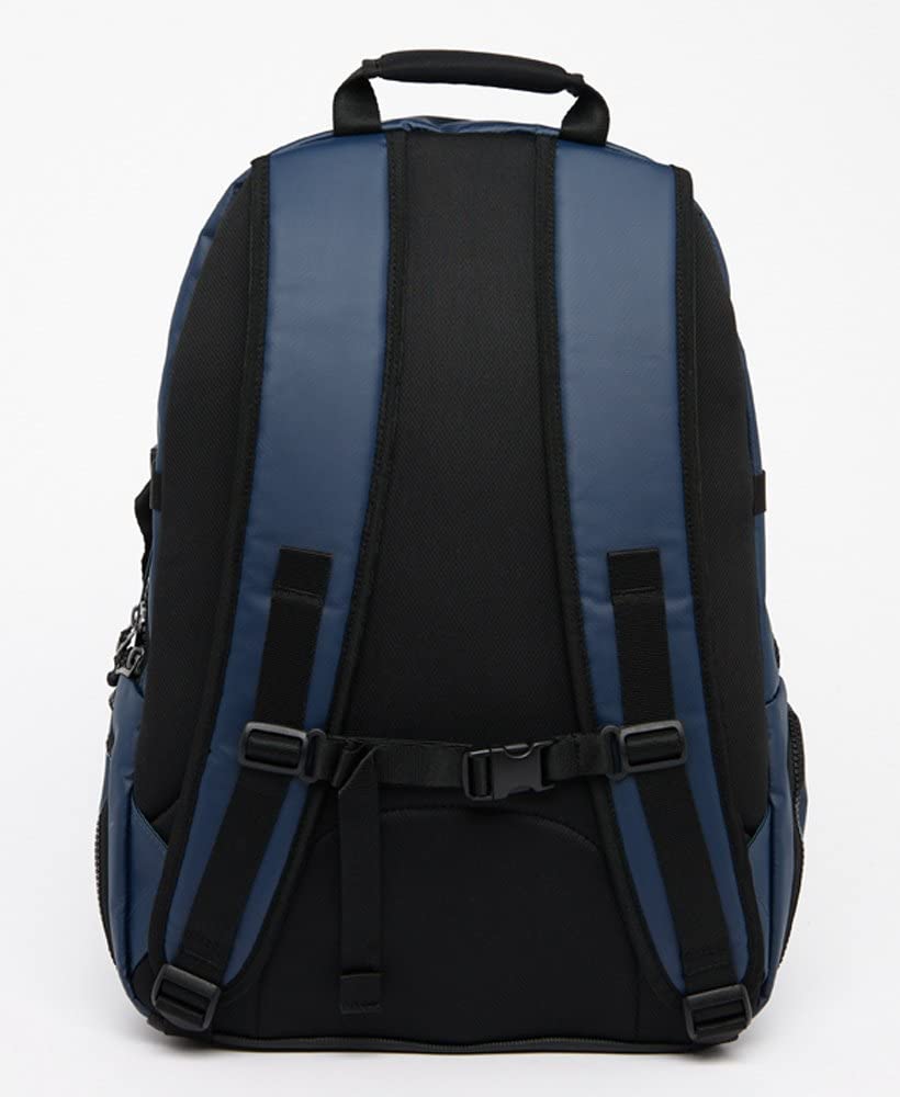 Superdry Mens Code Tarp Backpack, Main Zip Fastened Compartment Dark Navy Size One Size