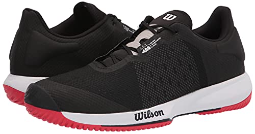 Wilson Men's KAOS Swift Tennis Shoe, Black/Pearl Blue RED, 10