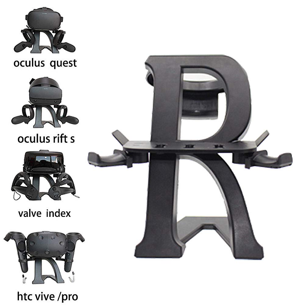 VR Stand Headset Display Holder Controller Luminous Mount Station for Oculus Quest 2, Rift Rift S Headset and Touch Controllers