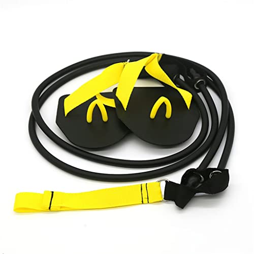 XWWDP Professional Simulation Swimming Exercise Land Arm Strength Work Out Fitness Resistance Band Hand Webbed (Color : Black, Size : One Size)