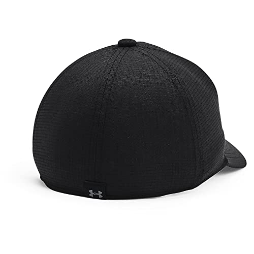 Under Armour Boys' ArmourVent Stretch Fit Hat , Black (001)/Pitch Gray , Medium-Large