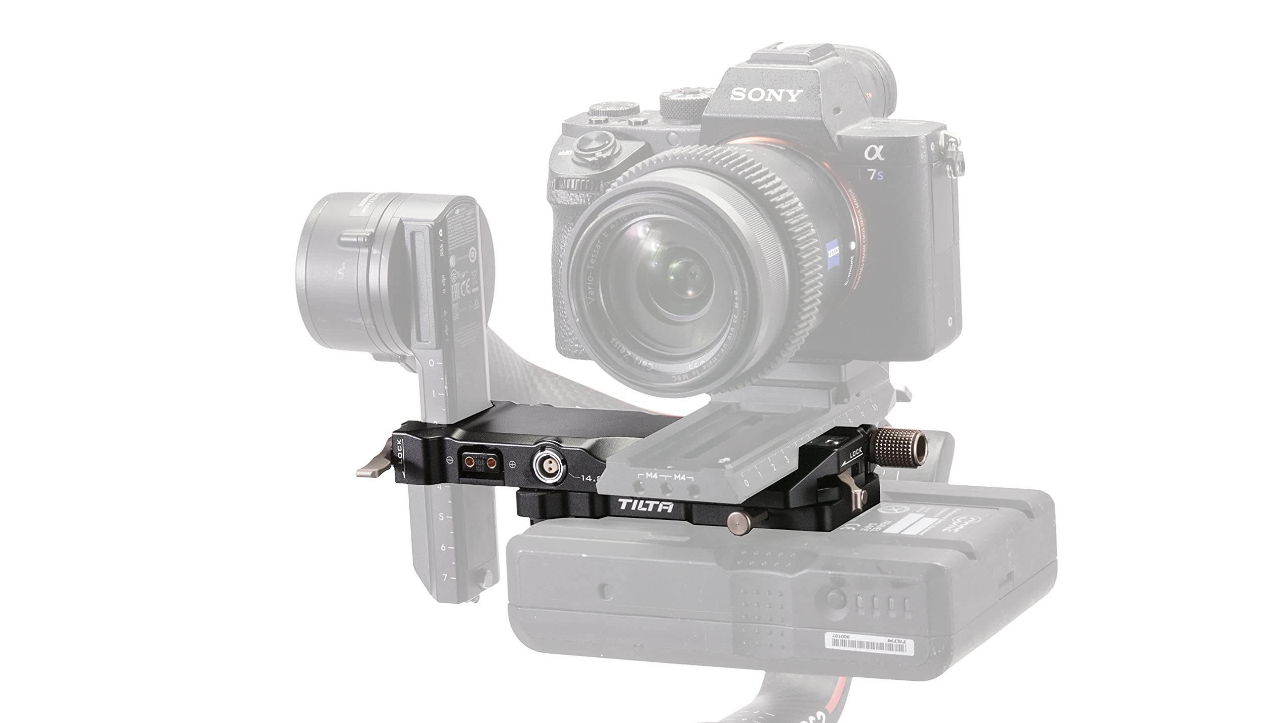 Tilta Battery Plate Compatible with RS 2 Power Pass-Through Plate Kit | Better Balance, Increased Power Outputs | V-Mount | TGA-PPK-V