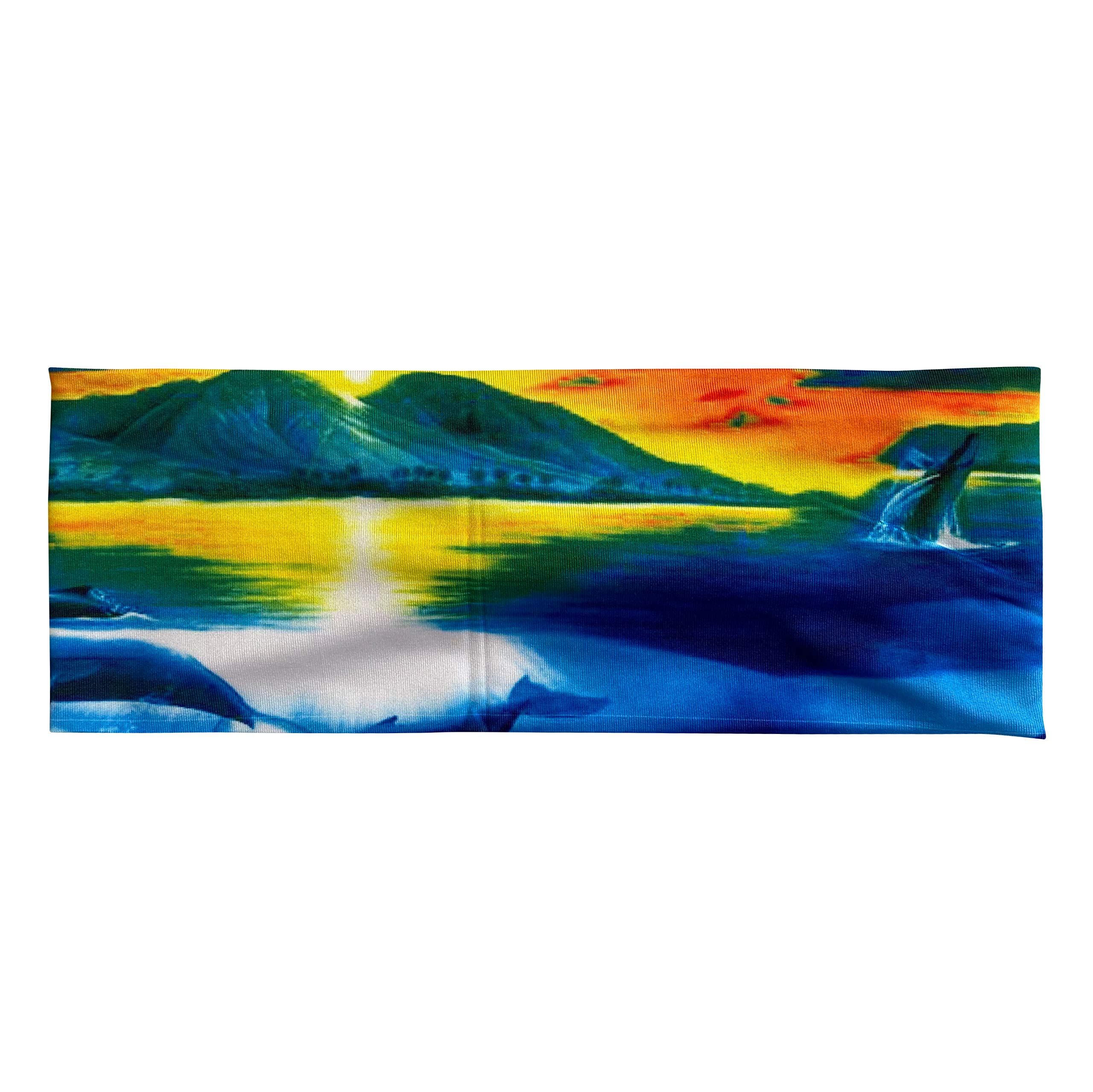 TRI-TITANS EarSaver Reversible Headbands with Buttons for Face Mask, Hair Accessories for Nurses, Doctors, and Everyone Wearing a Face Cover (Ocean Dream)