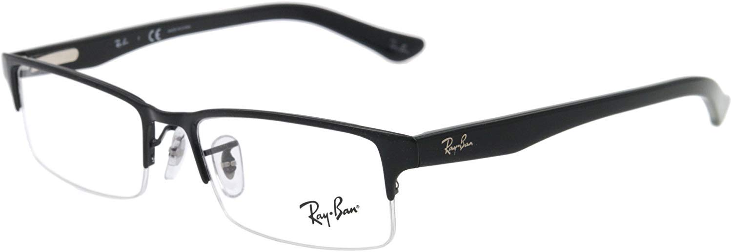 Ray-Ban RX 6196-2509 Eyeglasses Black w/Demo Lens, 54mm