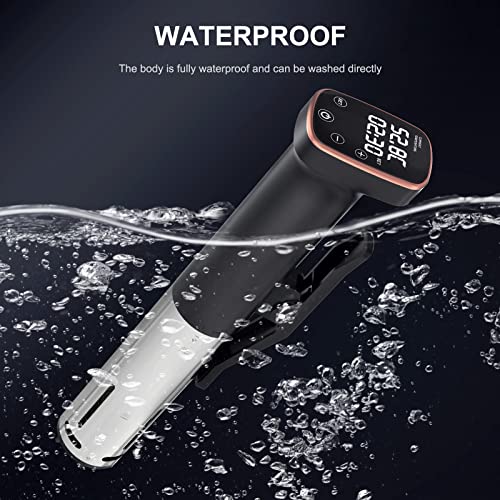 Sous Vide Machine, Sous Vide Cooker 1100W, Immersion Circulator Cooker, Stainless Steel with Touch Control, Accurate Temperature, Time Control and Fast heating, Low Noise, IPX7 Waterproof