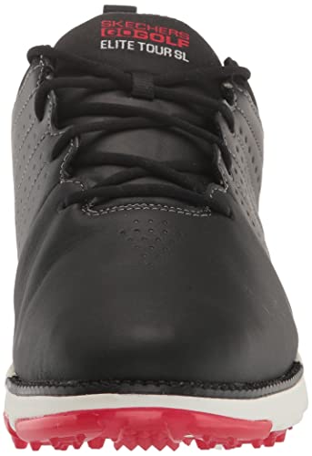 Skechers mens Elite Tour Sl Waterproof Golf Shoe, Black/Red, 13 US