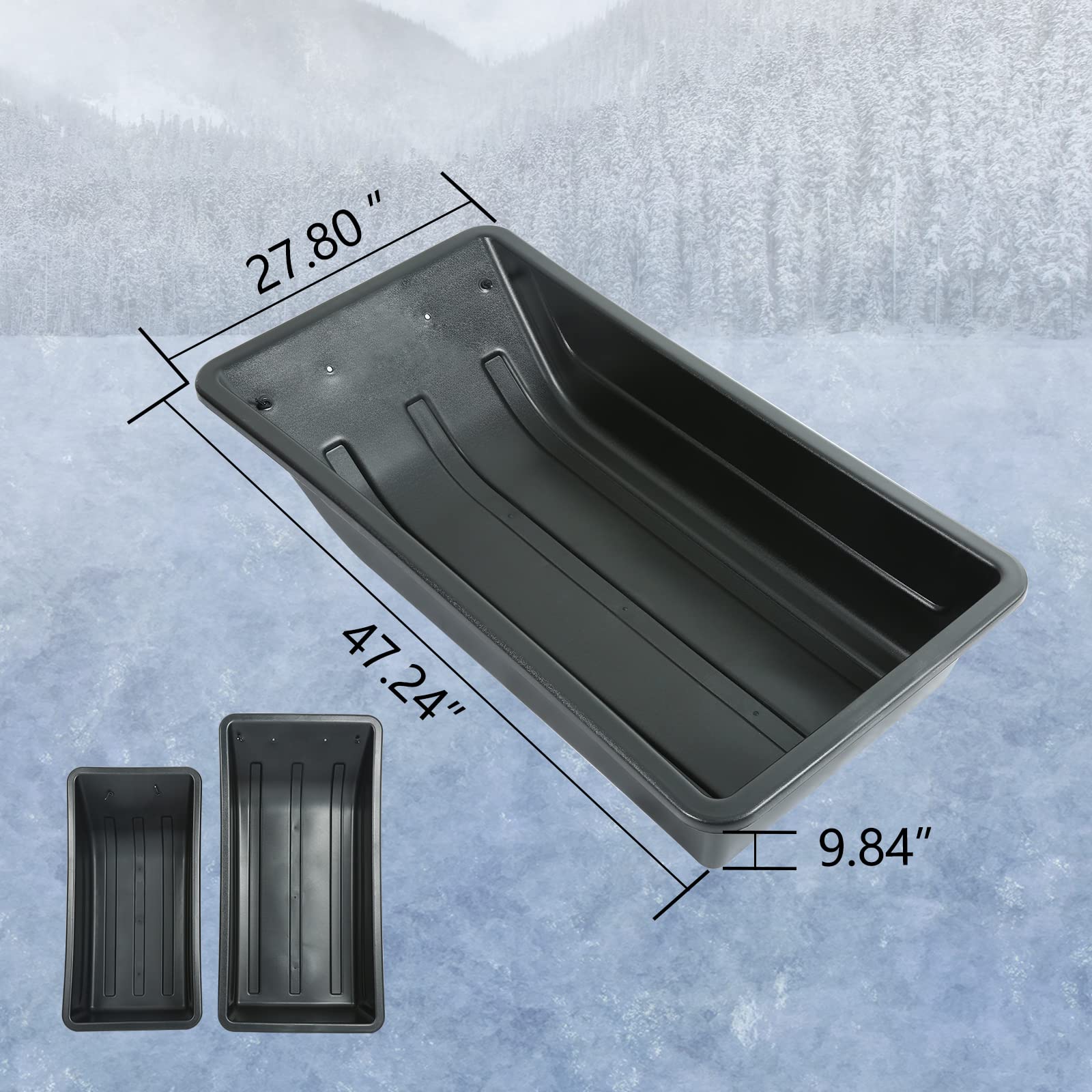 Xproutdoor Jet Sled,Ice Fishing Sled,Multi-Purpose Utility Sled for Deer Hunting,Hauling Firewood,Fishing Gear and Work Cargo