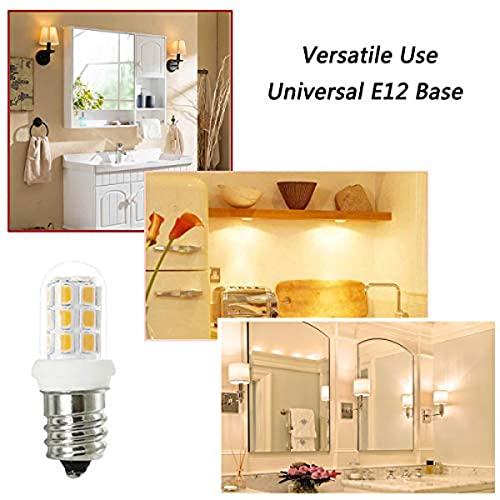 SYXKJ E12 Led Bulbs 2W Salt Lamp Bulb, E12 Candelabra Base, Replacement for 15W Himalayan Chandeliers, C7 Replacement Bulbs, Non-dimmable Warm White 3000K 5-Pack