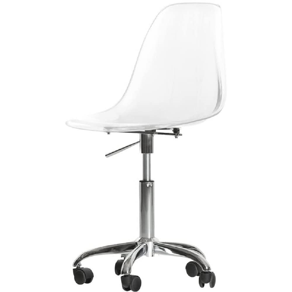 South Shore Annexe Acrylic Office Chair with Wheels, Translucent