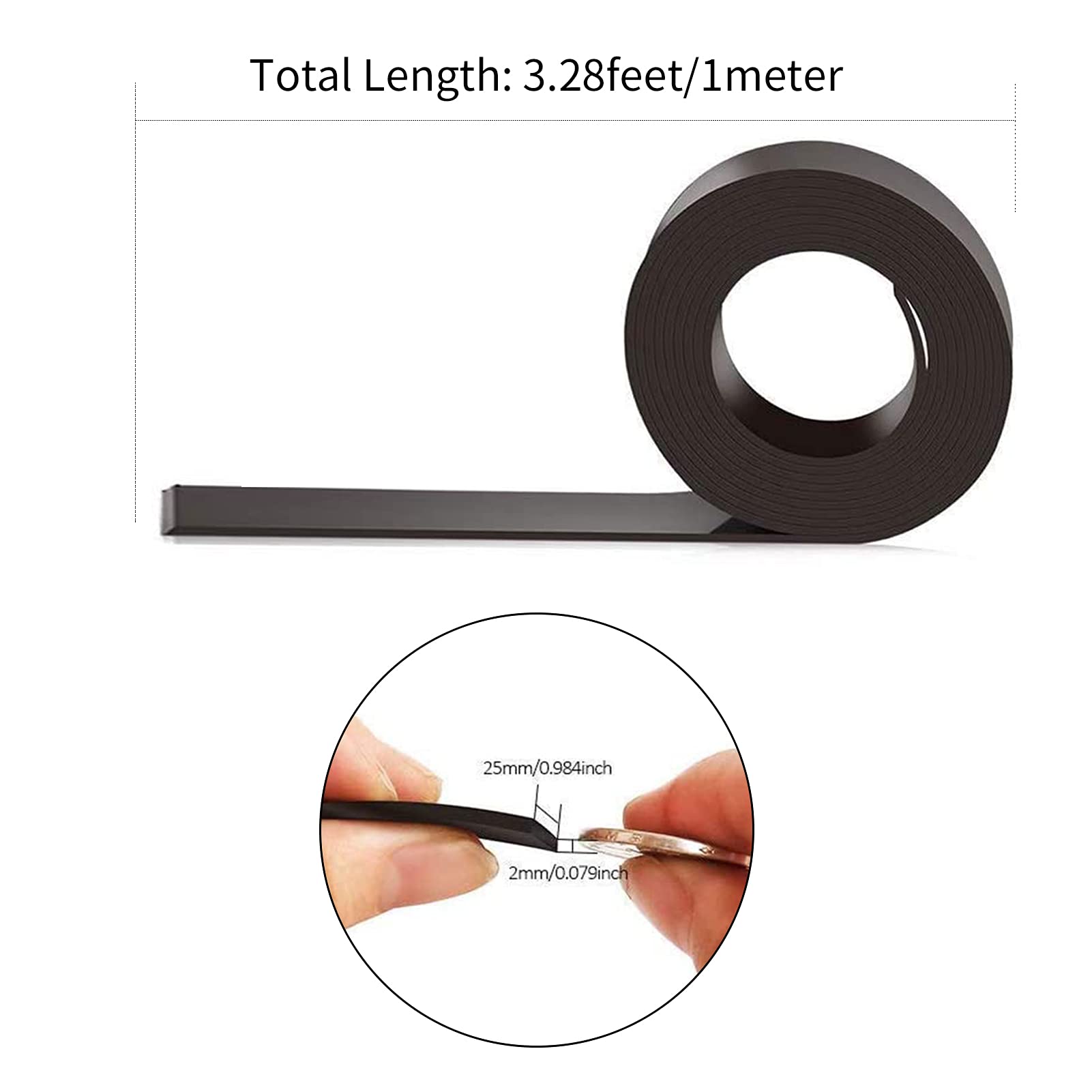 TECBOT Boundary Markers Strips Magnetic Tape Compatible with Eufy, Neato, Shark ION Robot Vacuum Cleaners, 3.28 Feet