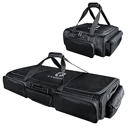 Tyger Rear Underseat Cargo Storage Bags Organizer Large & Small Size Combo (5.5 & 13 Gallons) Compatible with Ford, Chevy, Ram and Toyota Crew Cab Full Size Pickup Trucks | TG-CB3U2218