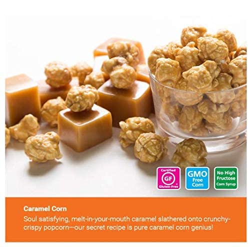 Popcornopolis Gourmet Popcorn β Premium Pack of 4 Popcorn Mini Cones & Exclusive Inspirational Sticker! Small Storage Space Friendly & Great Stocking Stuffers!