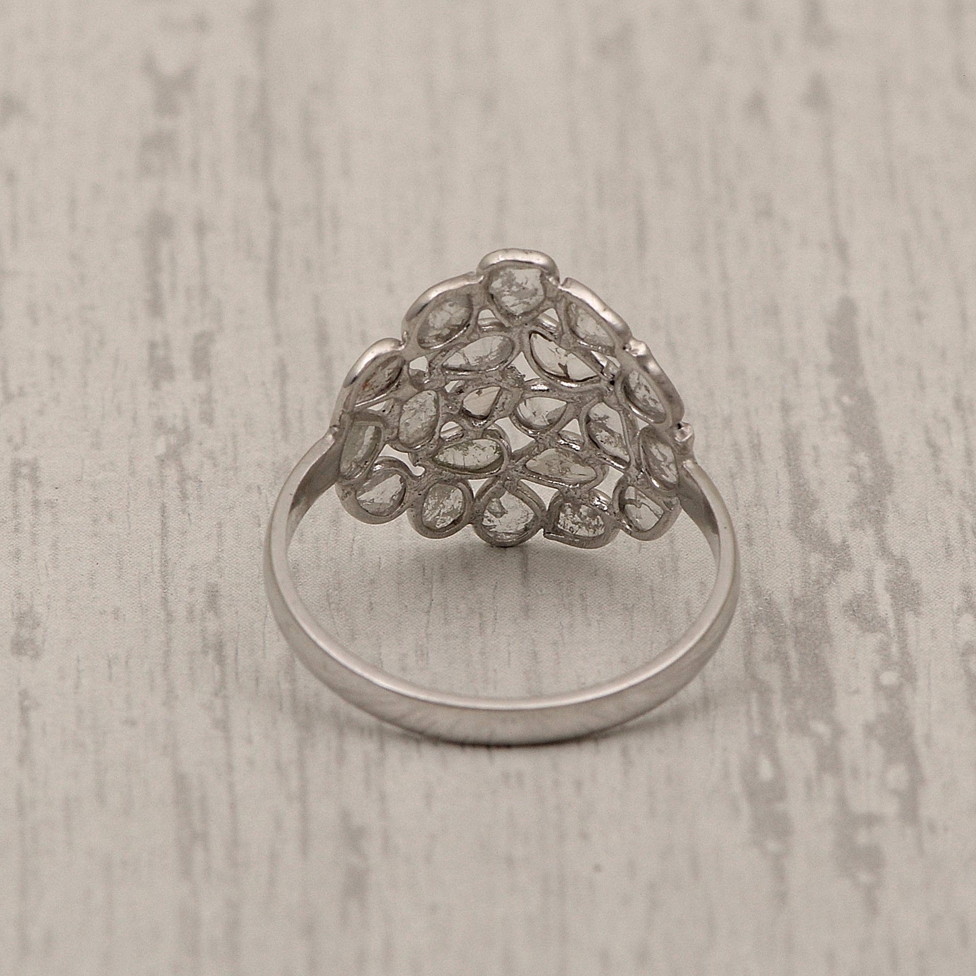 Shine Jewel 2.50 CTW natural diamond polki designer wedding ring Natural Diamond Polki Ring (5)