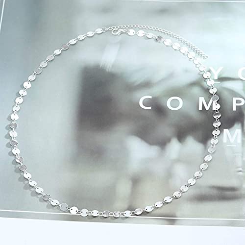 Simsly Boho Silver Waist Chain Sequins Body Chains Summer Beach Waist Jewelry for Women and Girls