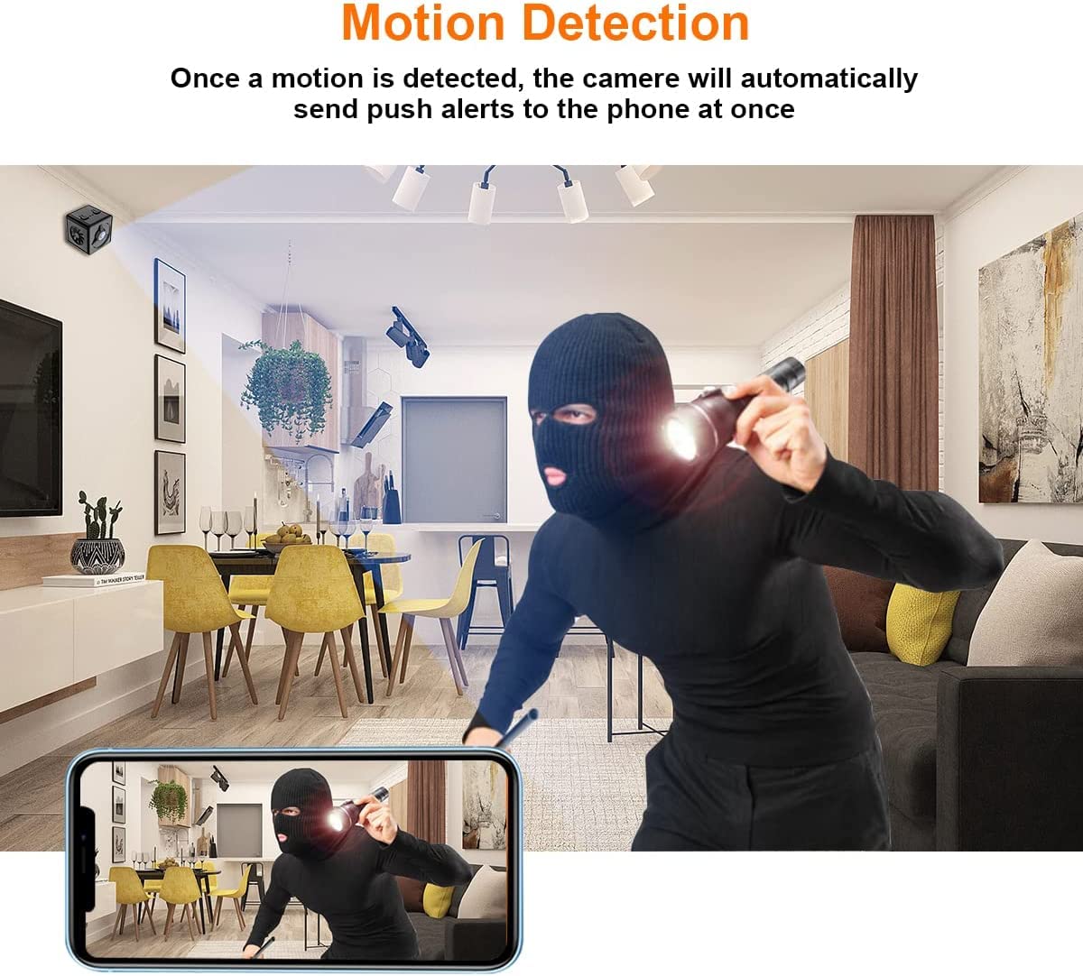 stopow Spy Camera Hidden Camera,1080P Magnetic WiFi Mini Nanny Cam Wireless Camera for Home Office Security,Secret House Camera with Motion Detection Night Vision