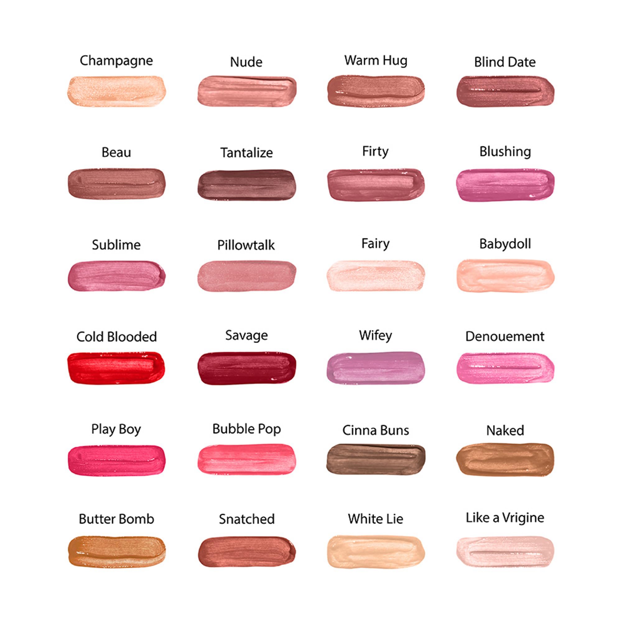 Ruby Kisses Lip Gloss Butter Bomb Gloss Non-Sticky Lip Gloss Vitamin E Natural Nude Lip Makeup - 7.8mL (0.26 US fl.oz) (Like A Virgin)