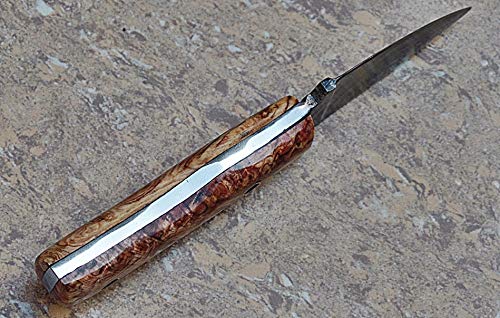 Smart & Sharp Custom Handmade Damascus Steel Hunting Knife/Skinner Knife AA-13137 (Burl Wood)